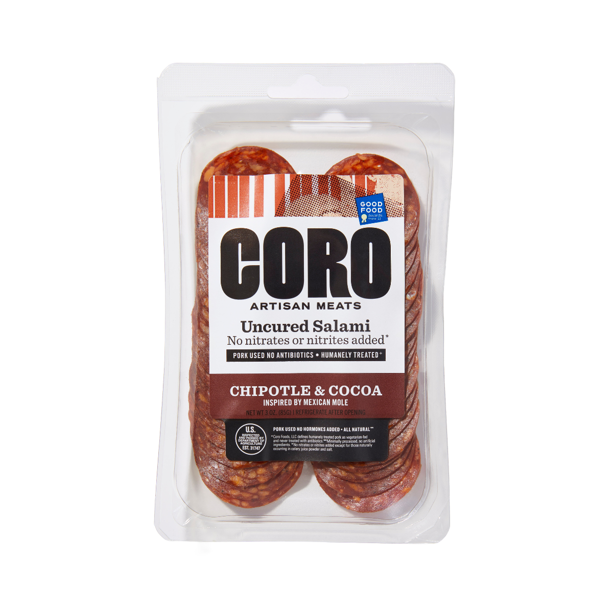 Chipotle & Cocoa (Mole) Salami Sliced Pack – Coro Foods